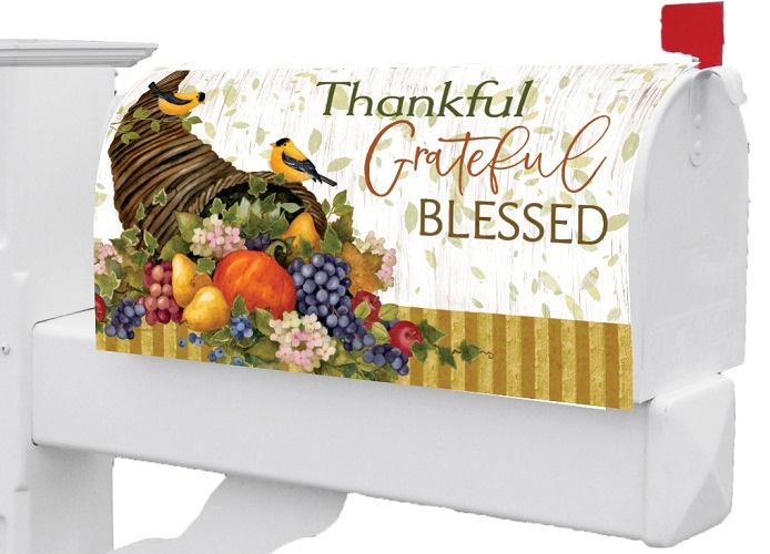Thankful Cornucopia Mailbox Cover | Mailbox Covers | MailWraps
